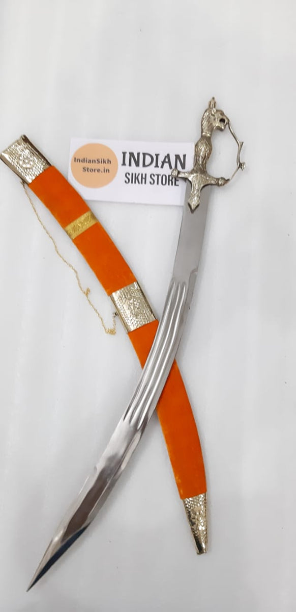 Orange Velvet Tega Sword – Indian Sikh Store