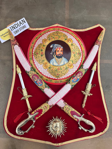 Maratha Dhal Talwar Shield Set- BIG – Indian Sikh Store